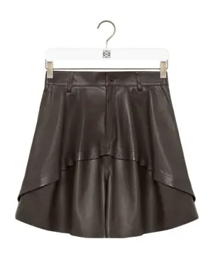 Loewe Mid-waisted Leather Shorts