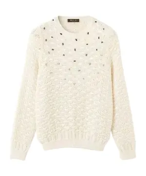 Loro Piana Digha Embr Crew Neck Sweater