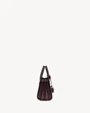 Saint Laurent Sac De Jour In Crocodile-embossed Leather Nano