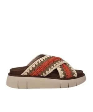 Mou Bounce Woven-strap Flat Sandals
