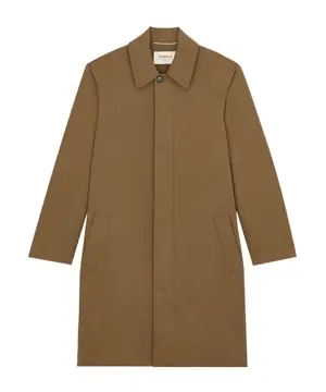 Saint Laurent Padded Single-breasted Coat With Pointed Collar