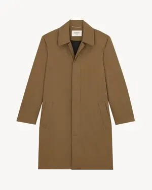 Saint Laurent Padded Single-breasted Coat With Pointed Collar