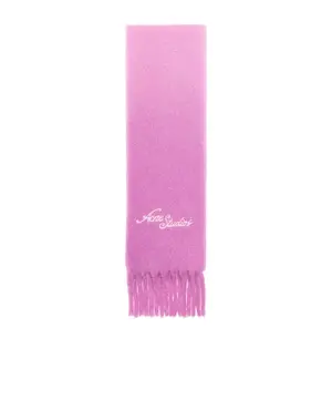 Acne Studios Logo Fringed Scarf