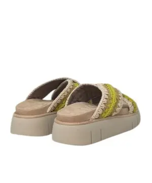 Mou Bounce Platform Sandals With Criss-cross Straps