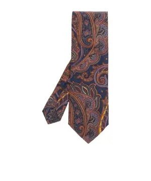 Etro Paisley Printed Pointed-tip Tie - Multi-color