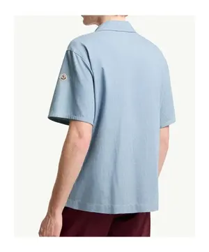 Moncler Embroidered Logo Denim Shirt