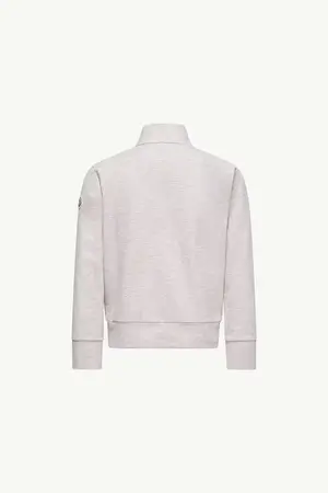 Moncler Logo Crest Stretch Cotton High Neck Half-zip Sweatshirt