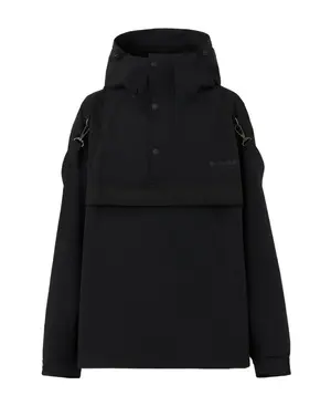 Burberry Oversized Hooded Jacket With Logo Detail