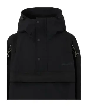 Burberry Oversized Hooded Jacket With Logo Detail