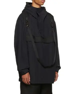 Burberry Oversized Hooded Jacket With Logo Detail