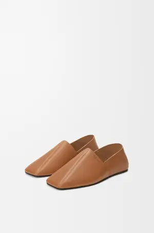 Loewe Square-toe Embossed Slip-on Flats