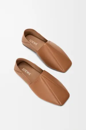 Loewe Square-toe Embossed Slip-on Flats