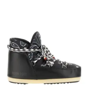 Alanui X Moon Boot Bandana Printed Round Toe Boots