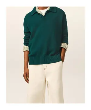 AMI Paris Wool Knit Polo Shirt