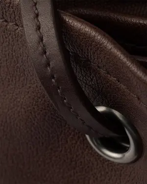 Prada Route Large Leather Bag - Cocoa Brown