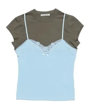 Acne Studios Layered Top With Bow Detail