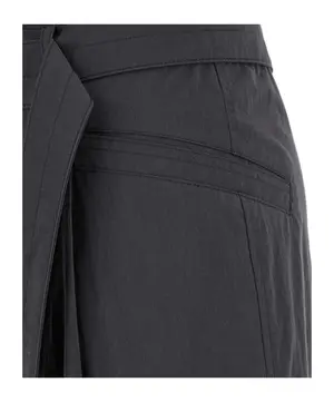 LOW CLASSIC Double Belt Pleated Pants