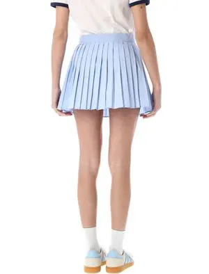 SPORTY  RICH Sporty & Rich Pleated Mini Skirt With Logo Detail