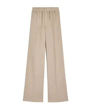 TOD'S Linen Wide Leg Trousers - Beige
