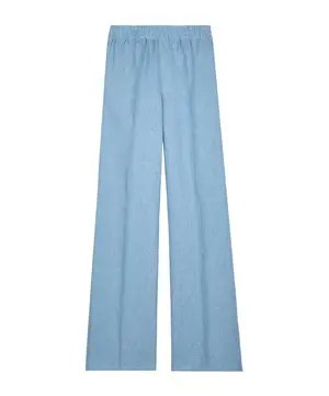 TOD'S Elasticated Wide-leg Trousers - Blue