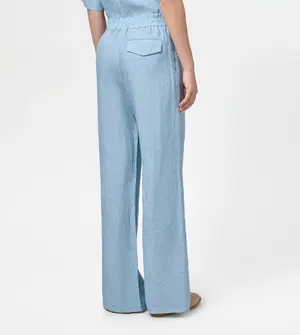 TOD'S Elasticated Wide-leg Trousers - Blue