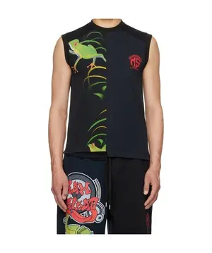 MARINE SERRE Regenerated Graphic T-shirts Tank Top
