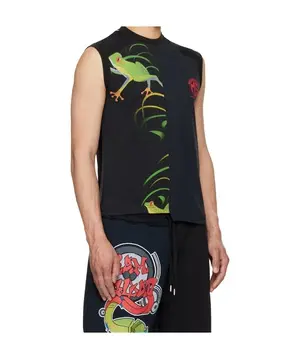 MARINE SERRE Regenerated Graphic T-shirts Tank Top