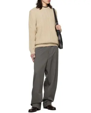 Barbour Cable-knit Crew Neck Long Sleeve Sweater