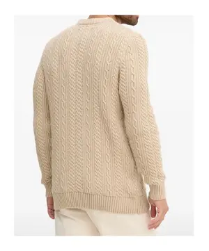 Barbour Cable-knit Crew Neck Long Sleeve Sweater