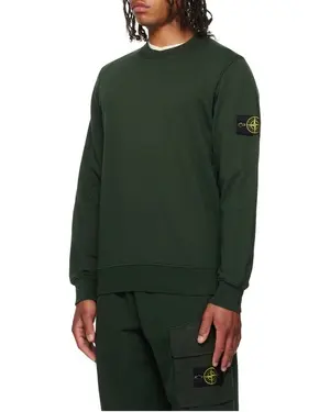 Stone Island Logo Patch Crewneck Sweatshirt