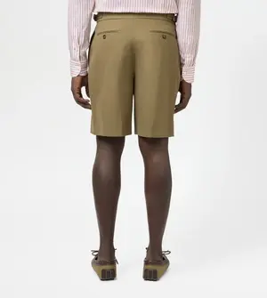 TOD'S Pleated Cotton Shorts