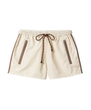 Miu Miu Technical Fabric Shorts - Vanilla