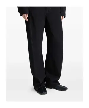 LEMAIRE Piped Square-toe Loafers - Black