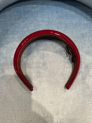 Miu Miu Logo Lettering Headband - Crimson