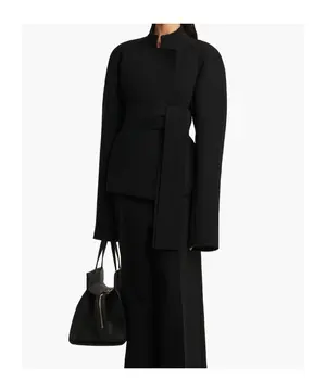 Khaite Edith Long-sleeved Belted Jacket