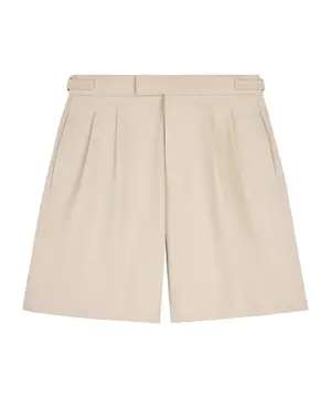 TOD'S Pleated Cotton Shorts