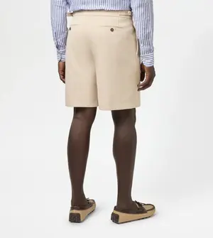 TOD'S Pleated Cotton Shorts