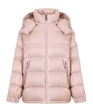 Moncler Horizontal-quilted Down Jacket - Pink