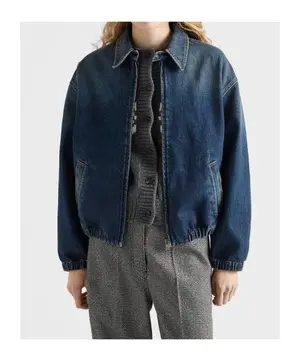 Prada Zip-up Denim Jacket