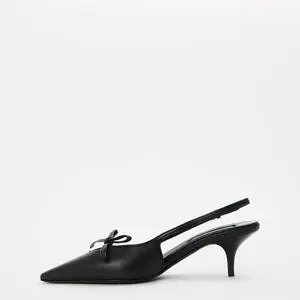 Miu Miu Logo Bow Kitten Slingbacks
