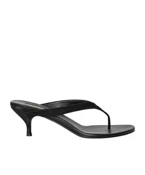 Miu Miu Heeled Mule Sandal - Black