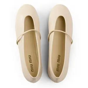 Miu Miu Leather Mary Jane Ballet Flats