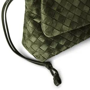 Bottega Veneta Woven Suede Pouch Bag - No