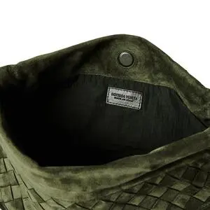 Bottega Veneta Woven Suede Pouch Bag - No