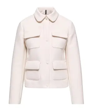 Moncler Guimauve Down Shirt Jacket - Beige