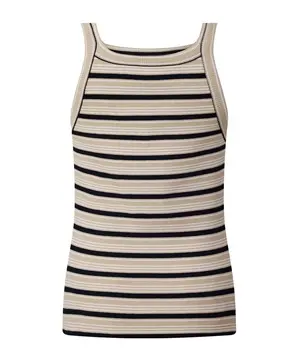 Fendi Striped Ribbed Tank Top - Nude