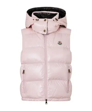 Moncler Moncler Sleeveless Quilted Down Vest With Detachable Hood No
