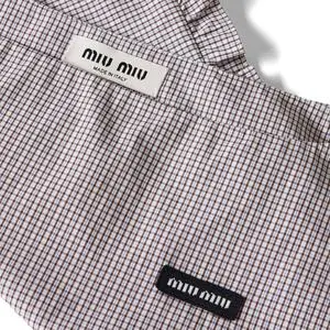 Miu Miu Check Crop Top