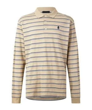Prada Long-sleeve Fine Stripe Pique Polo Shirt - No
