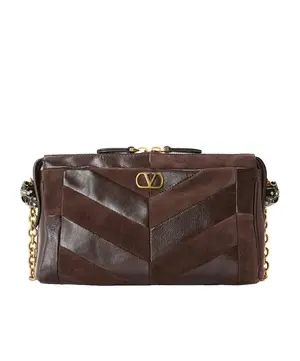 Valentino Garavani Solid Color Shoulder Bag - Black